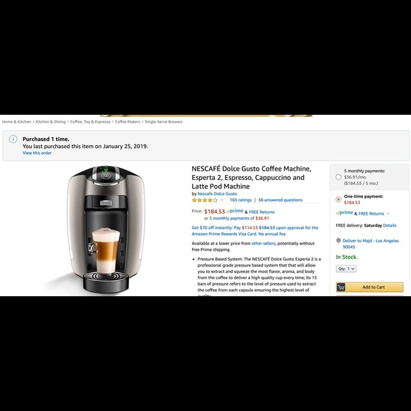 Nestle | Kitchen | Nescaf Dolce Gusto Coffee Machine | Poshmark